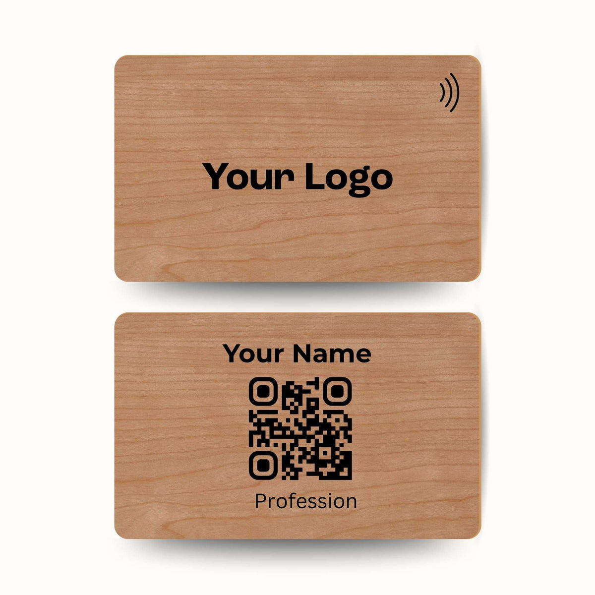 Minimal Cherry Wood NFC Card for Freelancers | TapMo – TapMo India Pvt ...