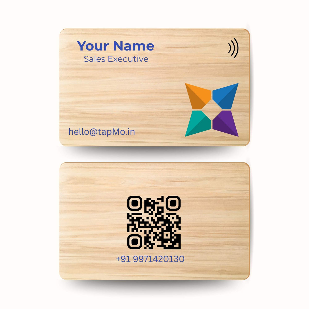 Minimal Wooden NFC Card for Sales Professionals | TapMo – TapMo India ...