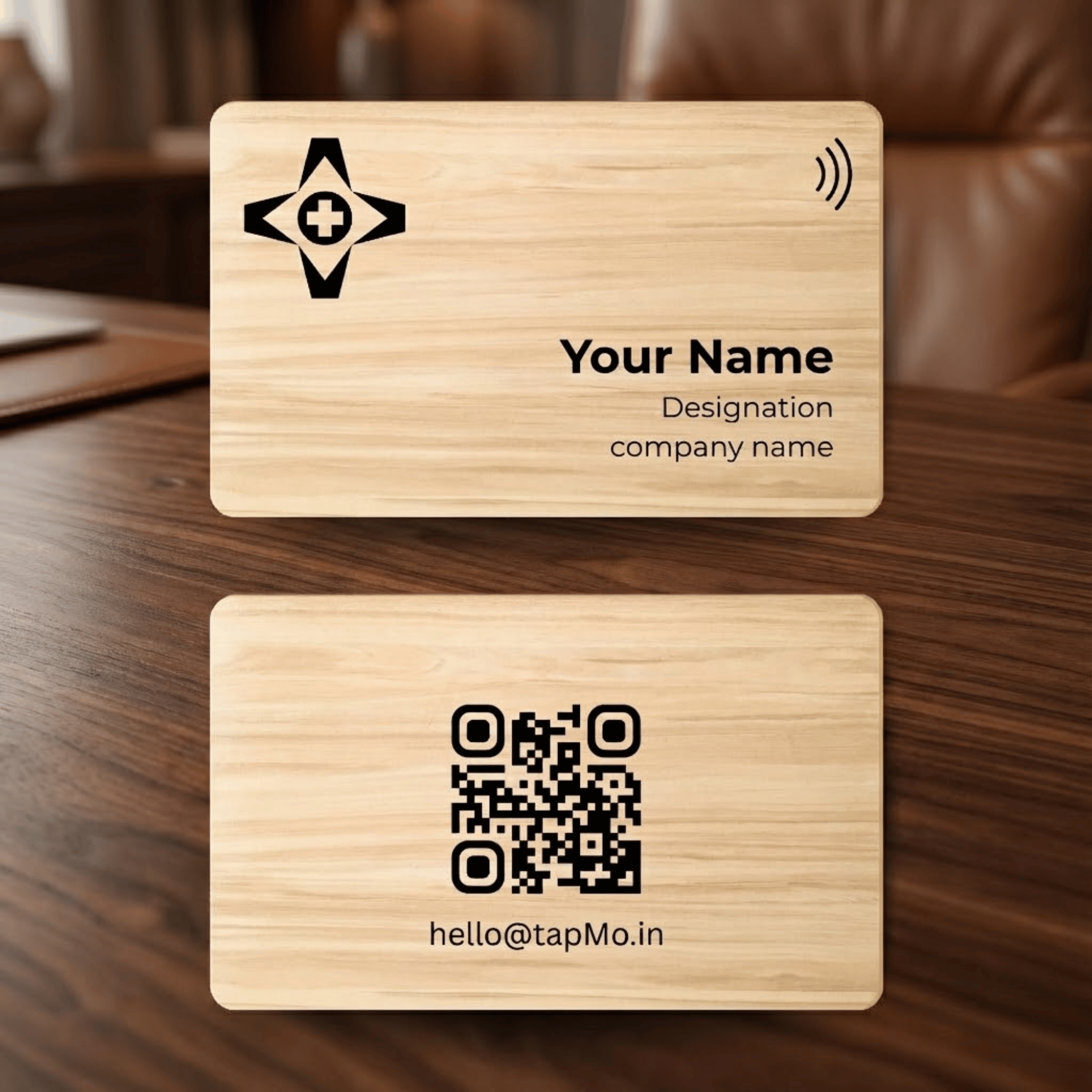 Minimal Wooden Tap Card for Medical Identity | TapMo NFC Card – TapMo ...