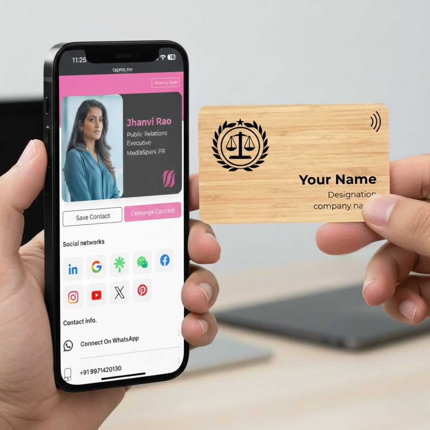 Premium Wooden NFC Card for Legal Professionals | TapMo – TapMo India ...