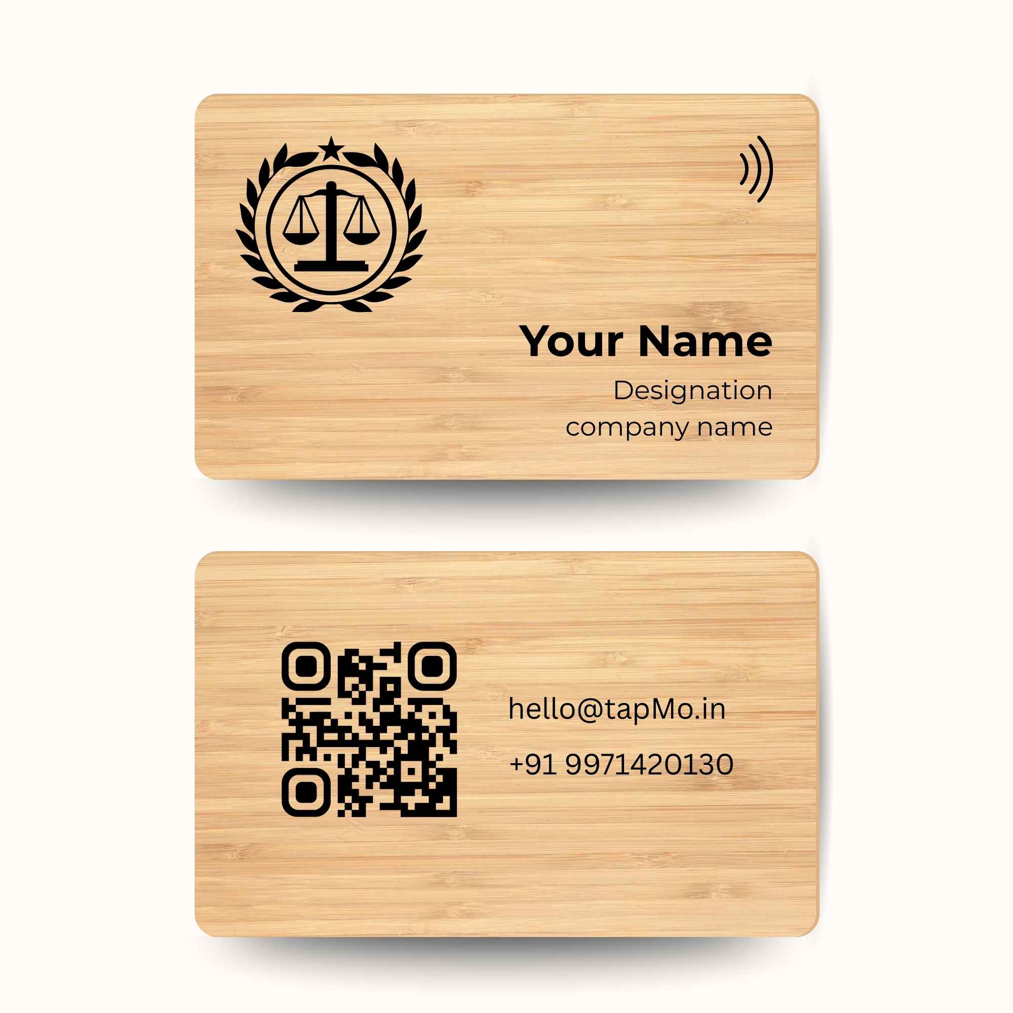 Premium Wooden NFC Card for Legal Professionals | TapMo – TapMo India ...